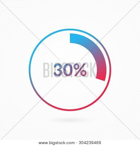 30 Percent Blue Red Vector & Photo (Free Trial) | Bigstock