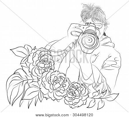Vintage Flower Camera Drawing Images, Illustrations & Vectors (Free ...