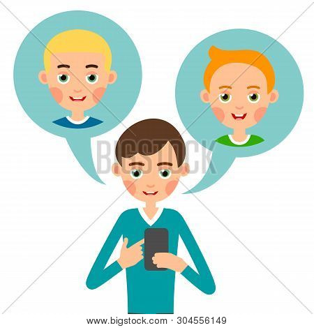 Boy Calling. Cartoon Image & Photo (Free Trial) | Bigstock
