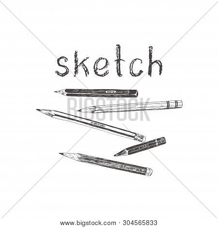 Pencils Text Sketch Vector & Photo (Free Trial) | Bigstock