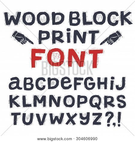 Wood Block Print Vector & Photo (Free Trial) | Bigstock