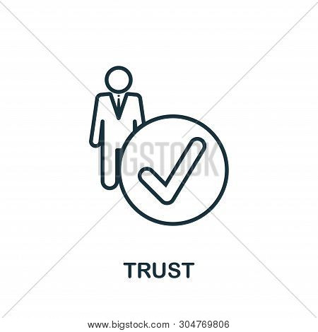 Trust Icon. Outline Vector & Photo (Free Trial) | Bigstock