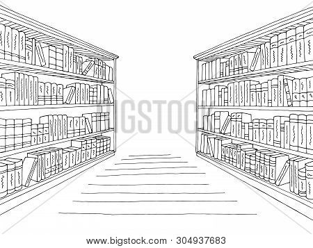 Library Shelf Graphic Vector & Photo (Free Trial) | Bigstock