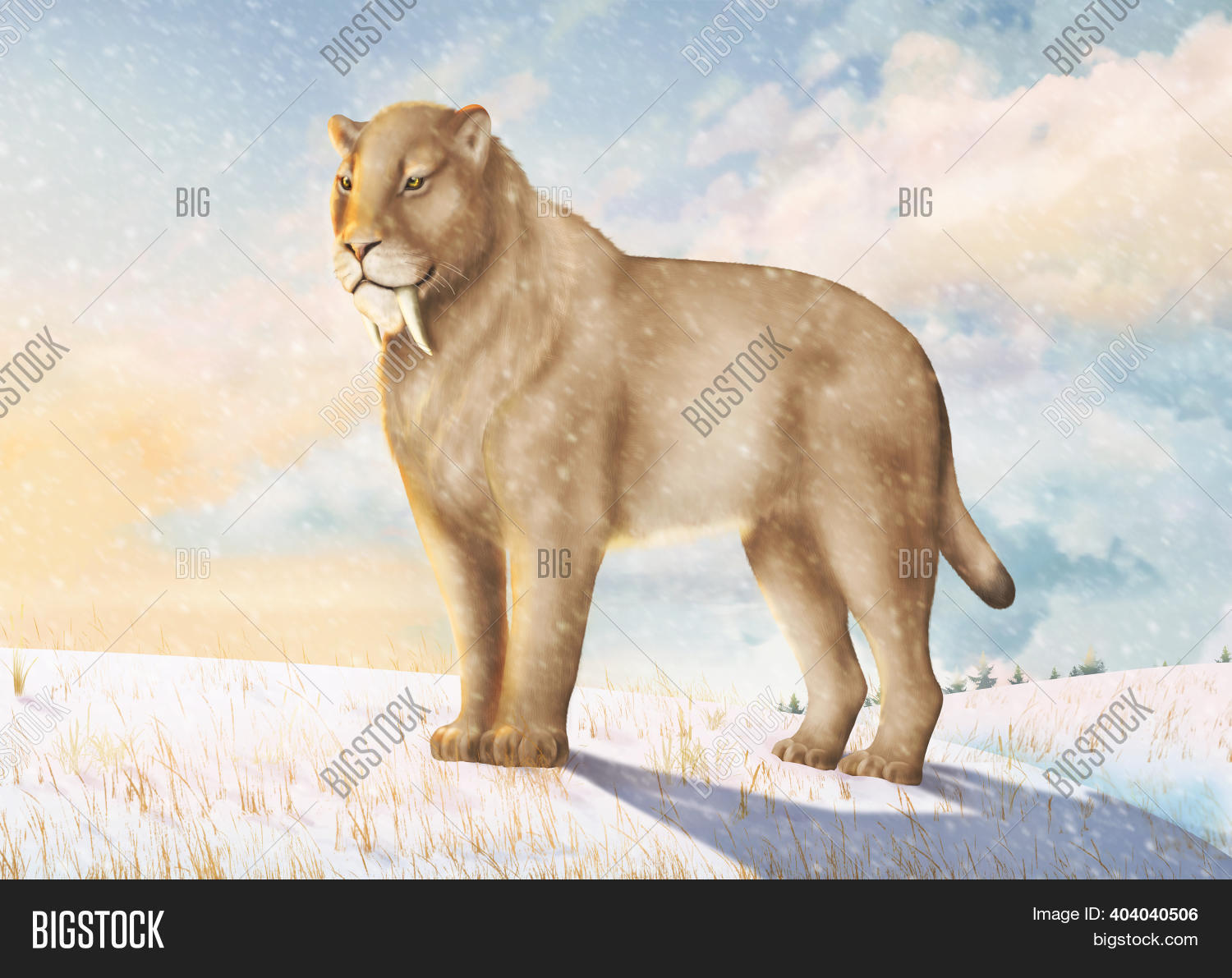 Saber-toothed Cat Cold Image & Photo (Free Trial) | Bigstock