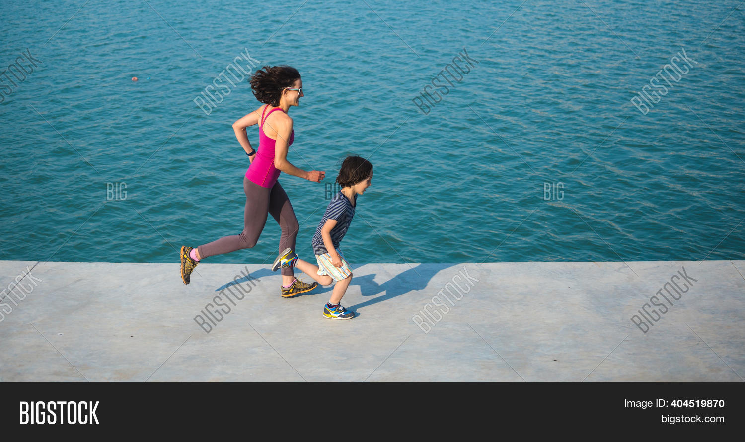 Jogging Boy Mom. Child Image & Photo (Free Trial) | Bigstock