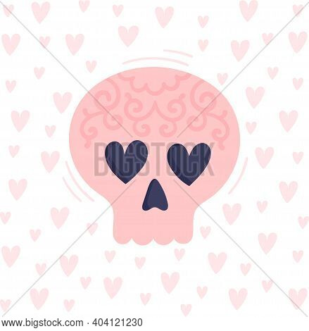 Pink Skulls And Hearts Backgrounds
