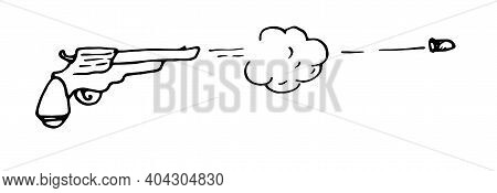 Revolver Bullet Drawing