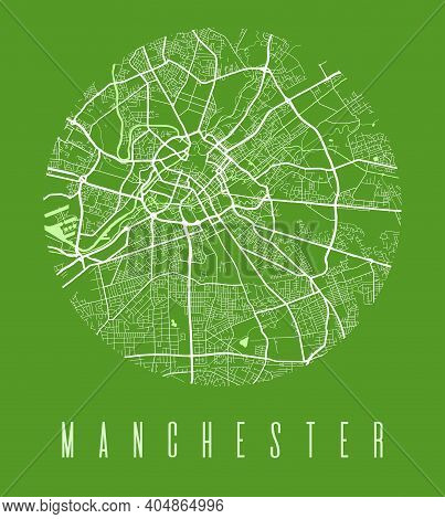 Manchester Map Poster Vector & Photo (Free Trial) | Bigstock