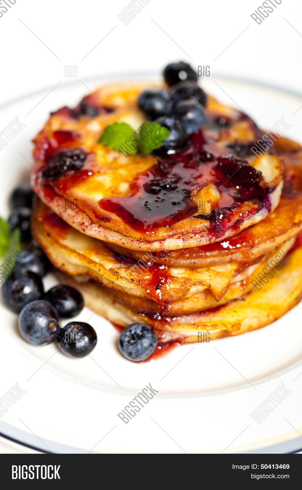 Pancakes Blueberries Image & Photo (Free Trial) | Bigstock