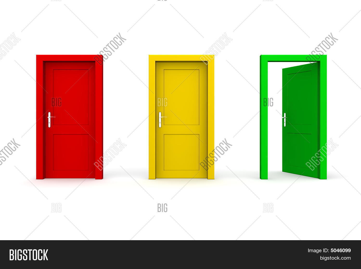 Three Coloured Doors Image & Photo (Free Trial) | Bigstock