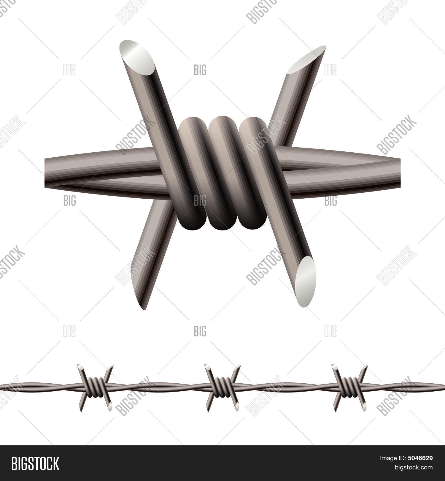 Barbed Wire. Vector Vector & Photo (Free Trial) | Bigstock