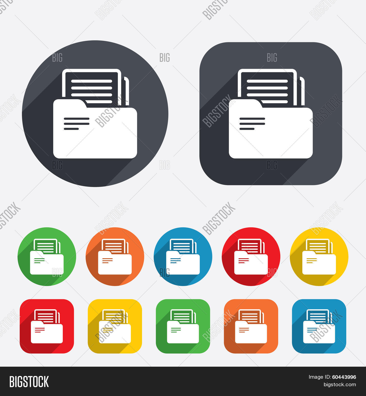 Document Folder Sign Vector & Photo (Free Trial) | Bigstock
