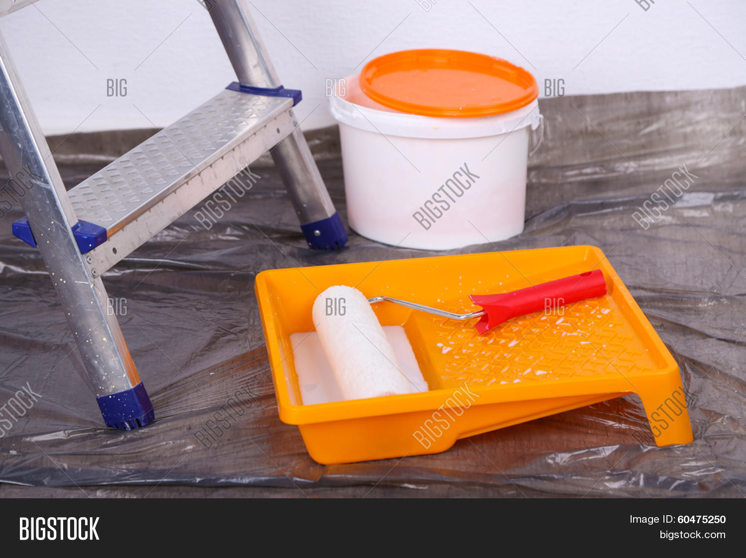 Buckets Paint Ladder Image & Photo (Free Trial) | Bigstock