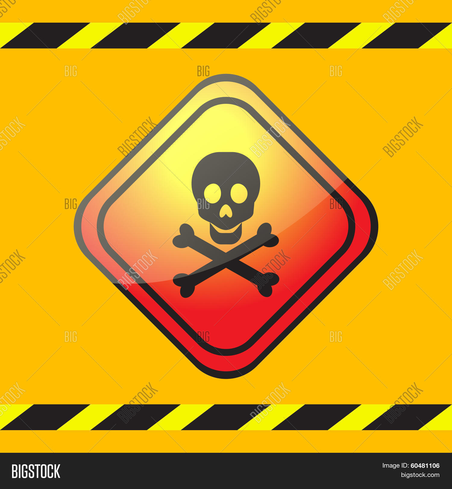 Warning Sign Poison Vector & Photo (Free Trial) | Bigstock