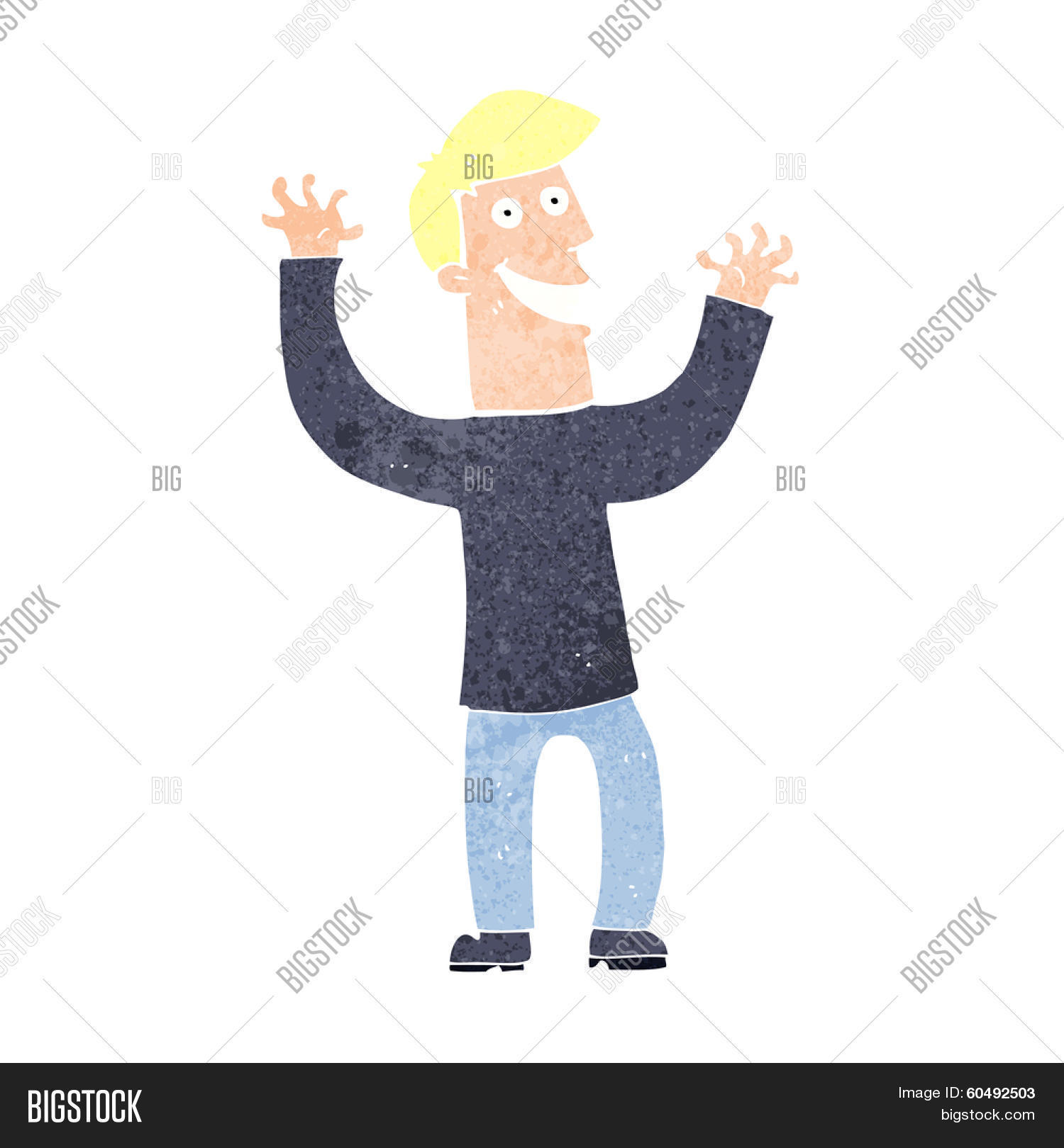 Cartoon Excited Man Vector & Photo (Free Trial) | Bigstock