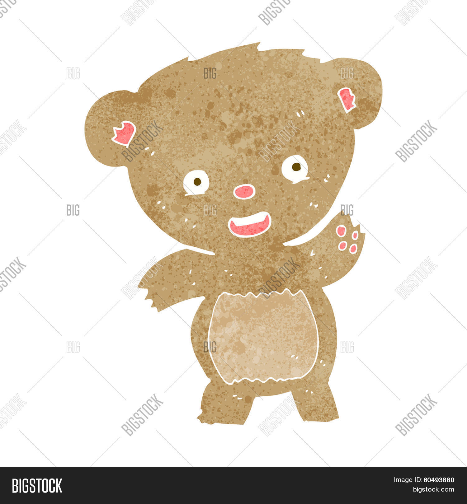 Cartoon Waving Teddy Vector & Photo (Free Trial) | Bigstock