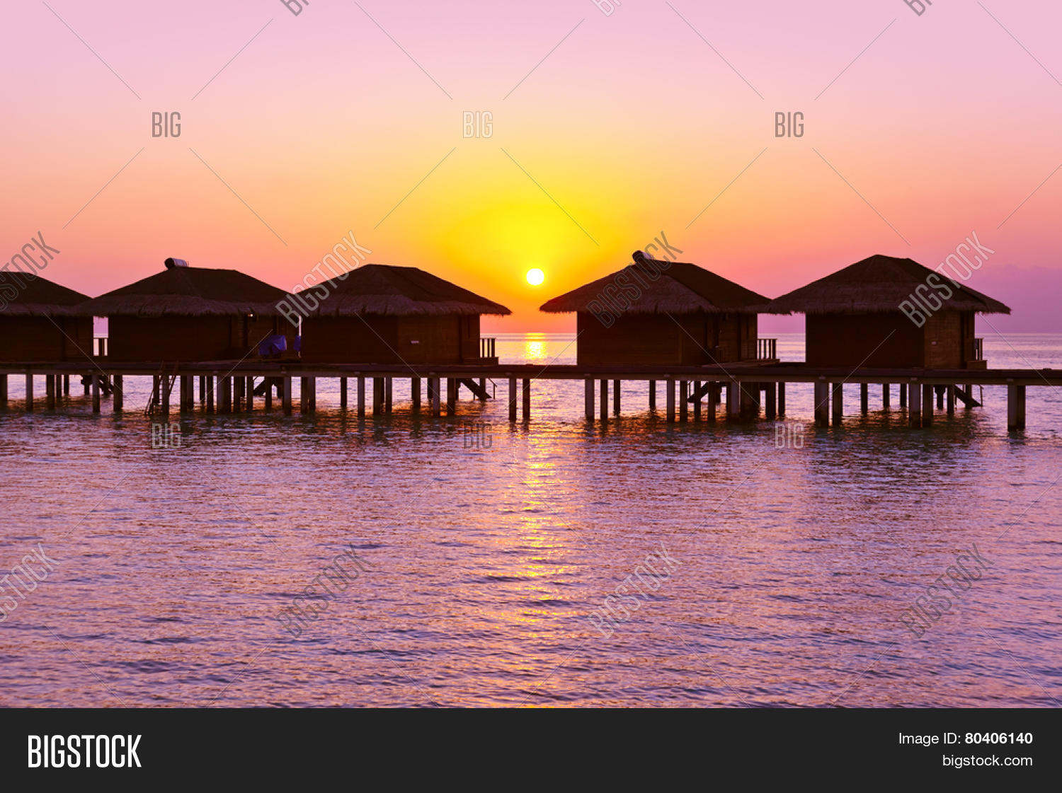 Water Bungalows On Image & Photo (Free Trial) | Bigstock