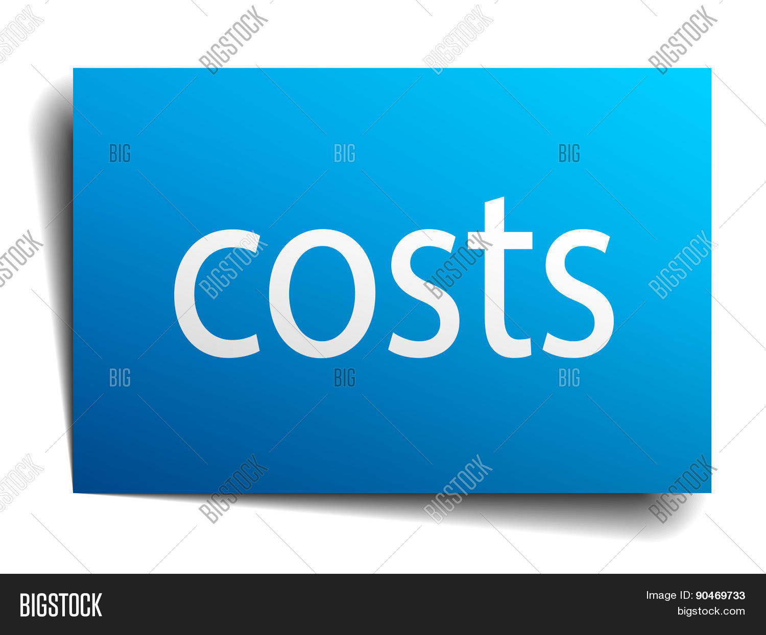 Costs Blue Square Vector & Photo (Free Trial) | Bigstock