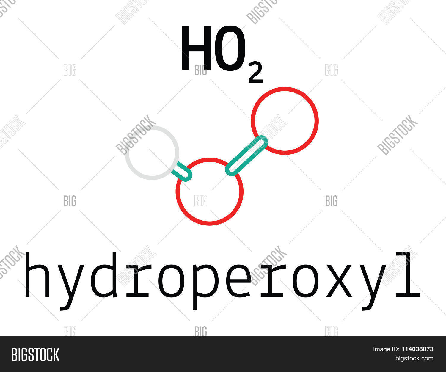 HO2 Hydroperoxyl Vector & Photo (Free Trial) | Bigstock