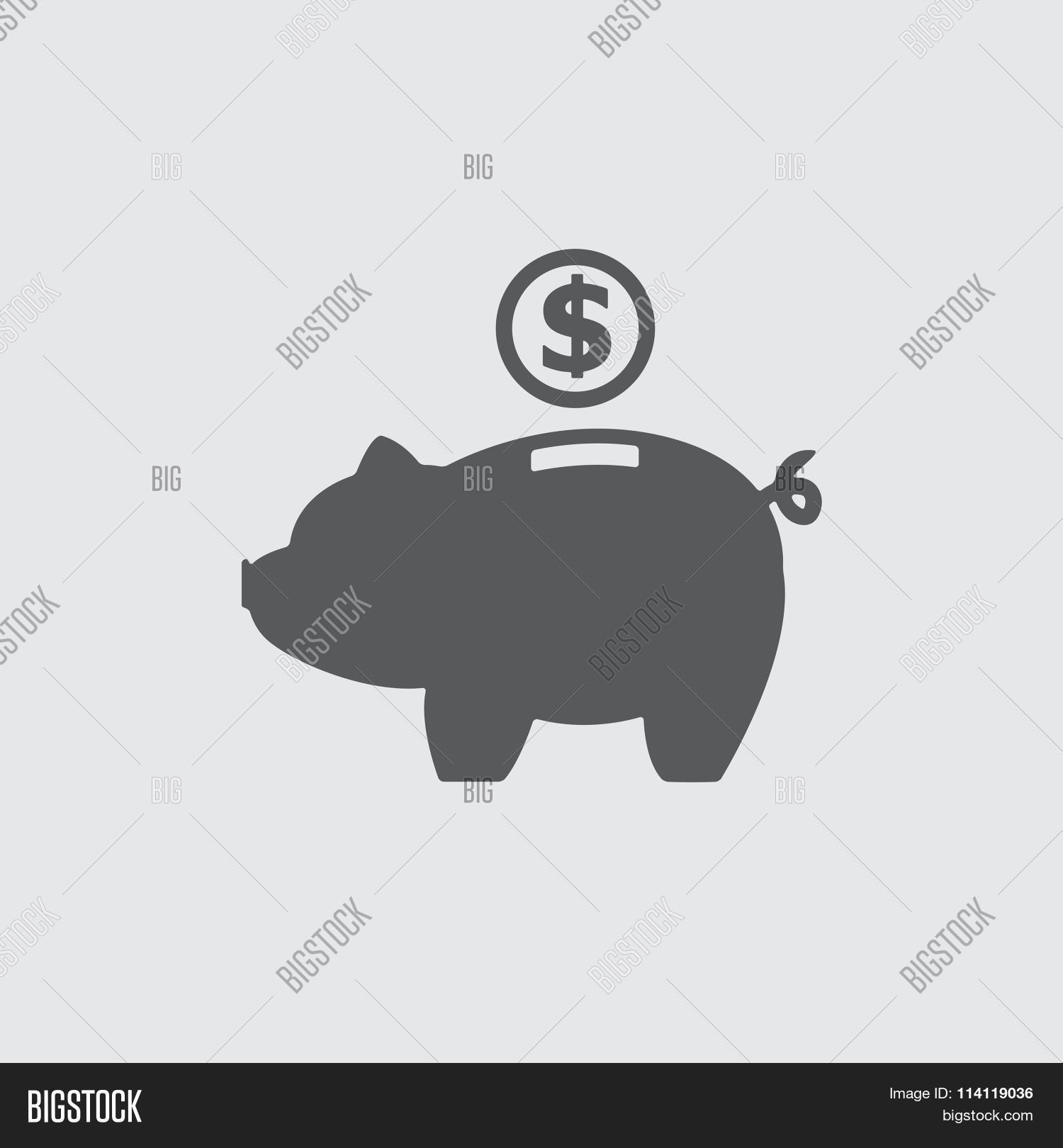 Piggy Bank Icon Sign Vector & Photo (Free Trial) | Bigstock
