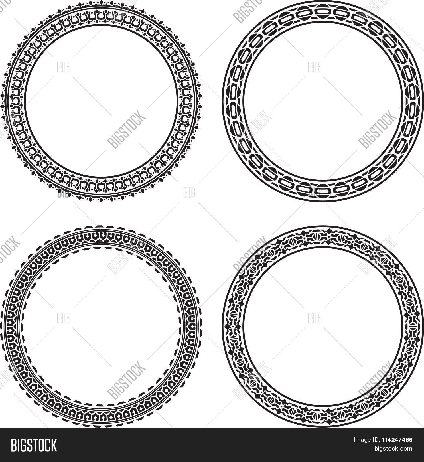 Set 4 Elegant Round Vector & Photo (Free Trial) | Bigstock