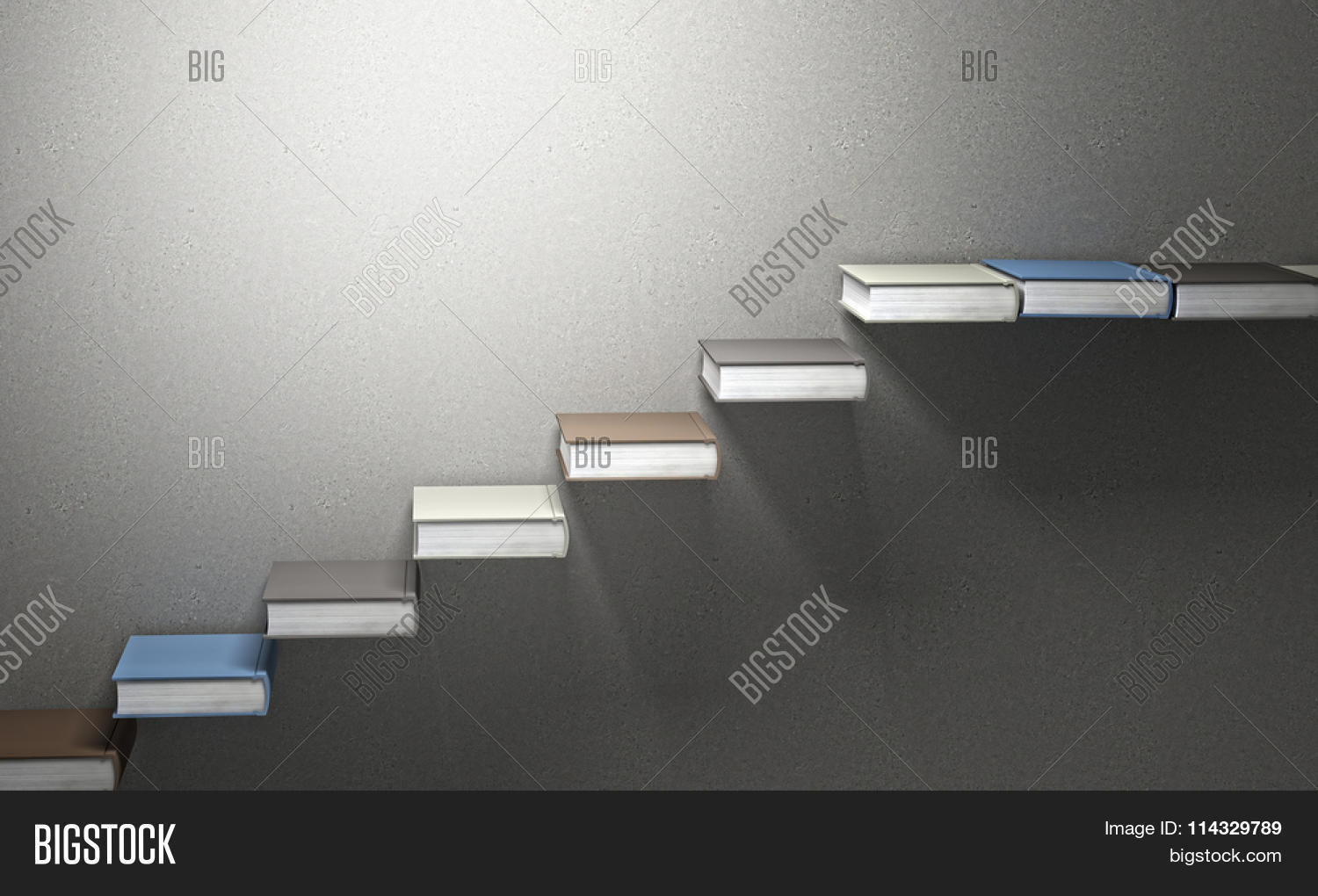 3d Books Stair Image & Photo (Free Trial) | Bigstock