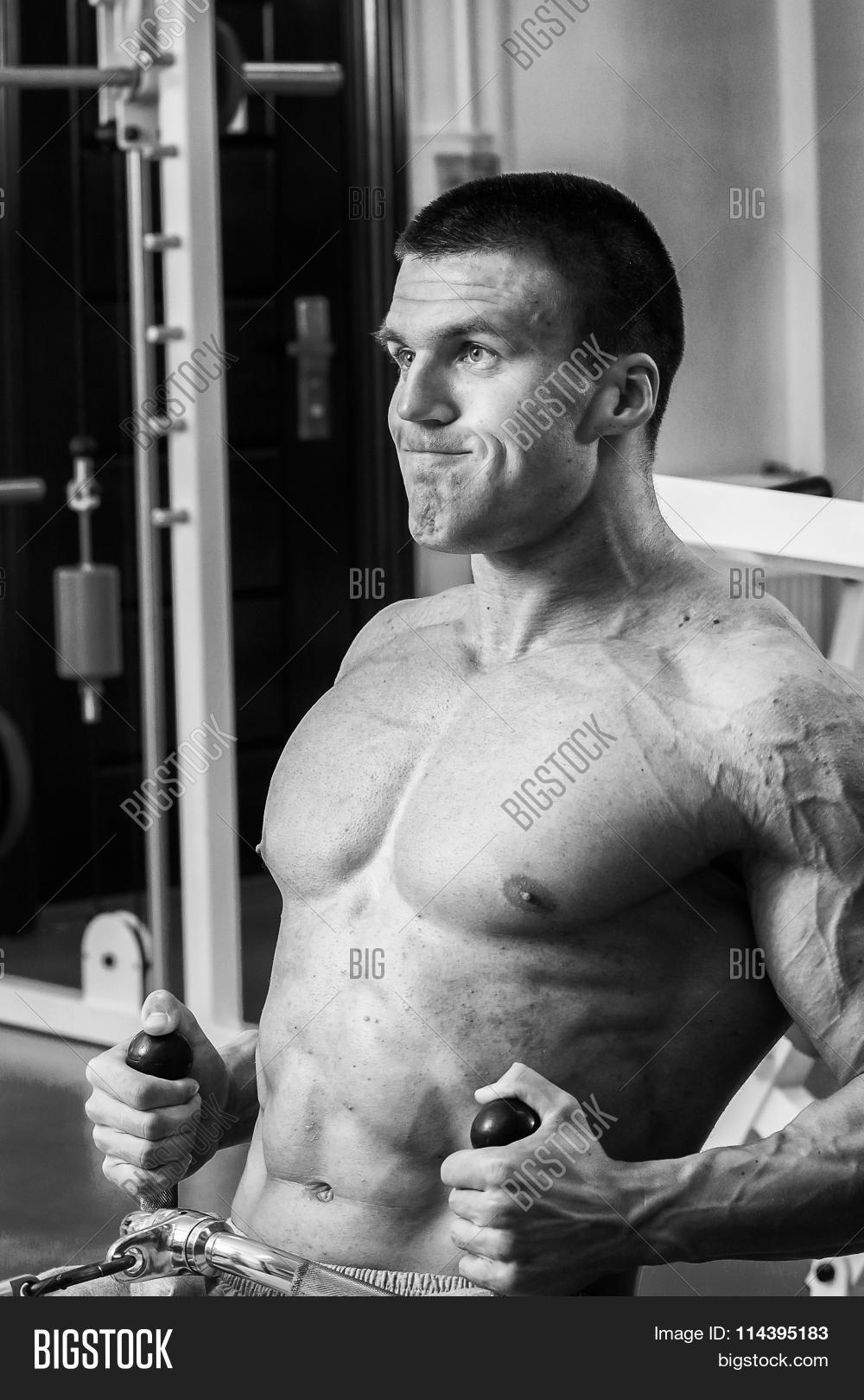 Muscular Man Gym. Work Image & Photo (Free Trial) | Bigstock