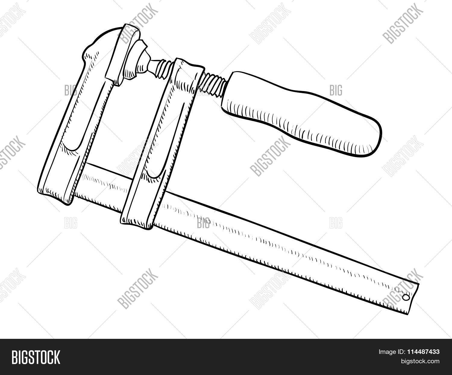 Carpentry Screw Clamp Vector & Photo (Free Trial) | Bigstock