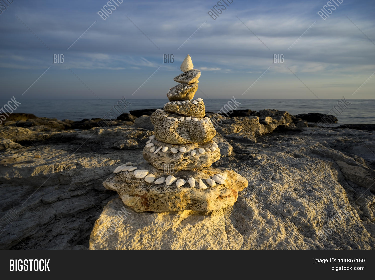 Pyramid Stones By Sea Image & Photo (Free Trial) | Bigstock