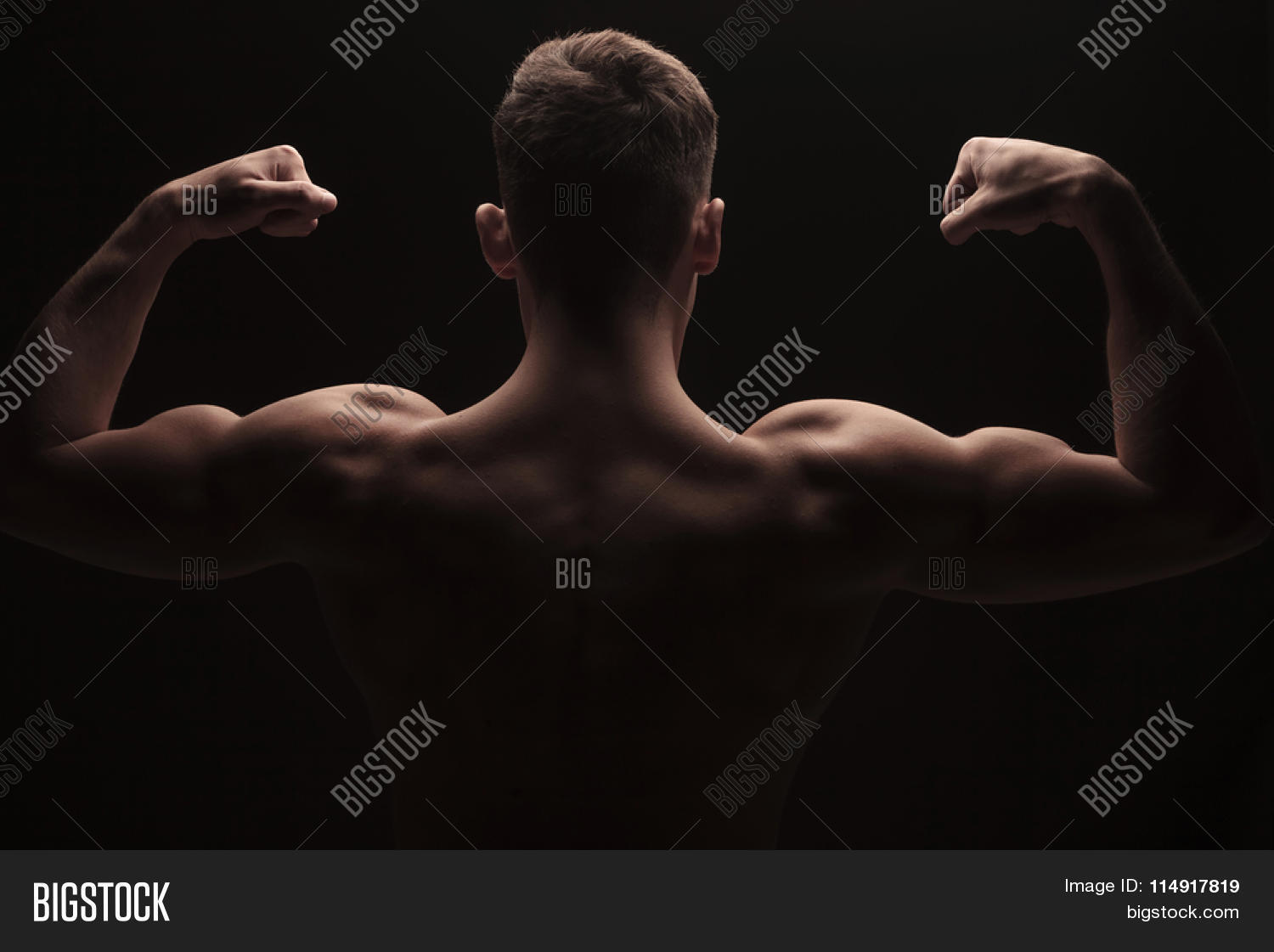 Rear View Muscular Man Image & Photo (Free Trial) | Bigstock