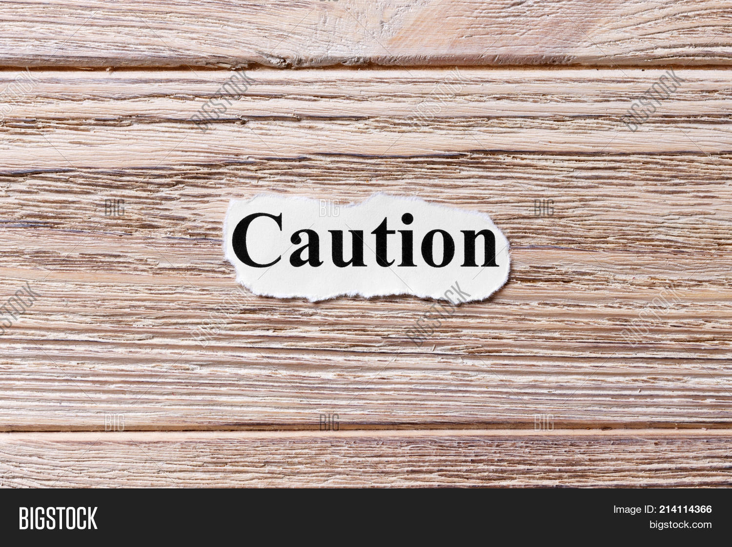 CAUTION Word On Paper Image & Photo (Free Trial) | Bigstock