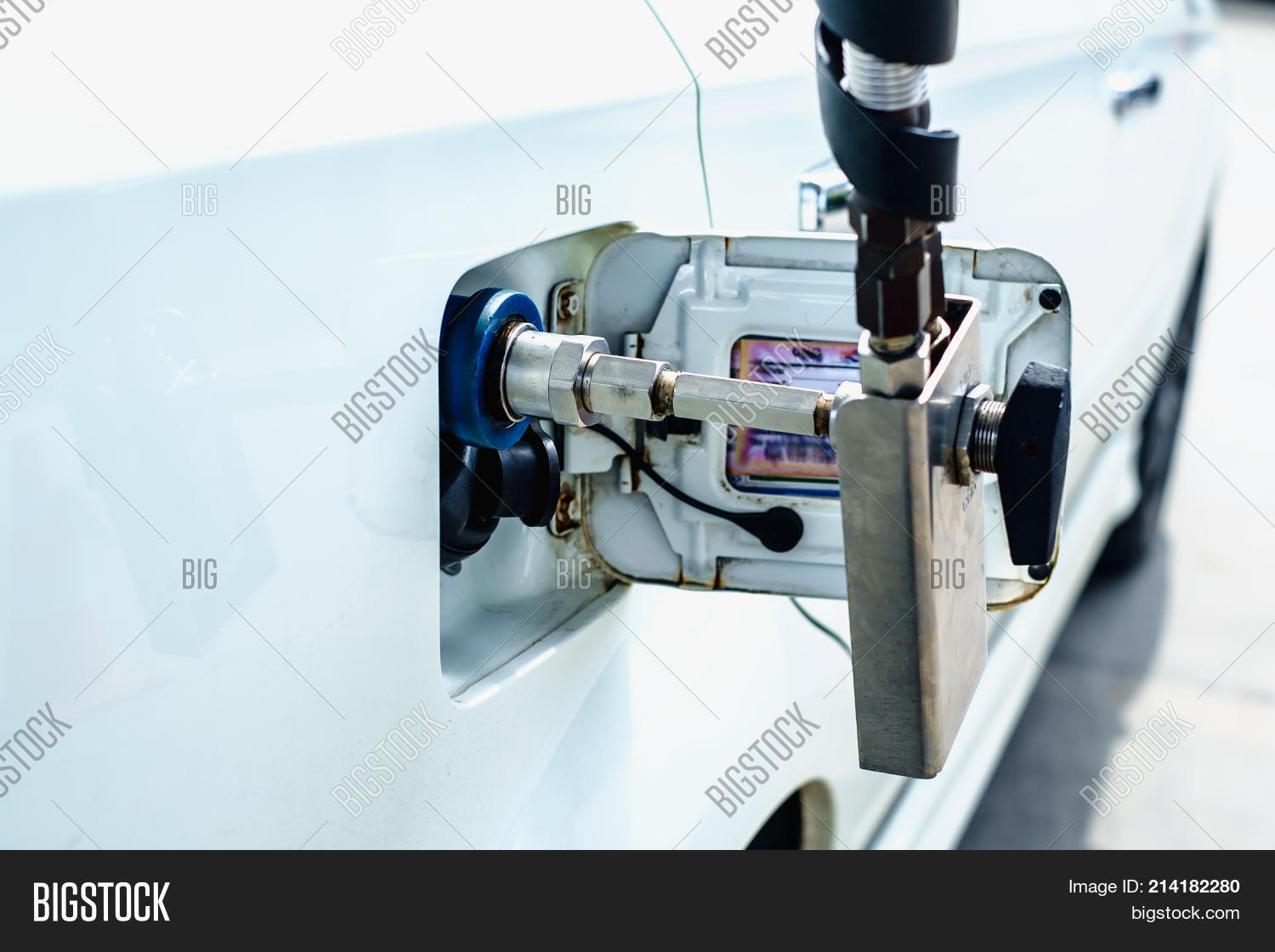 White Car Refueling Image & Photo (Free Trial) | Bigstock