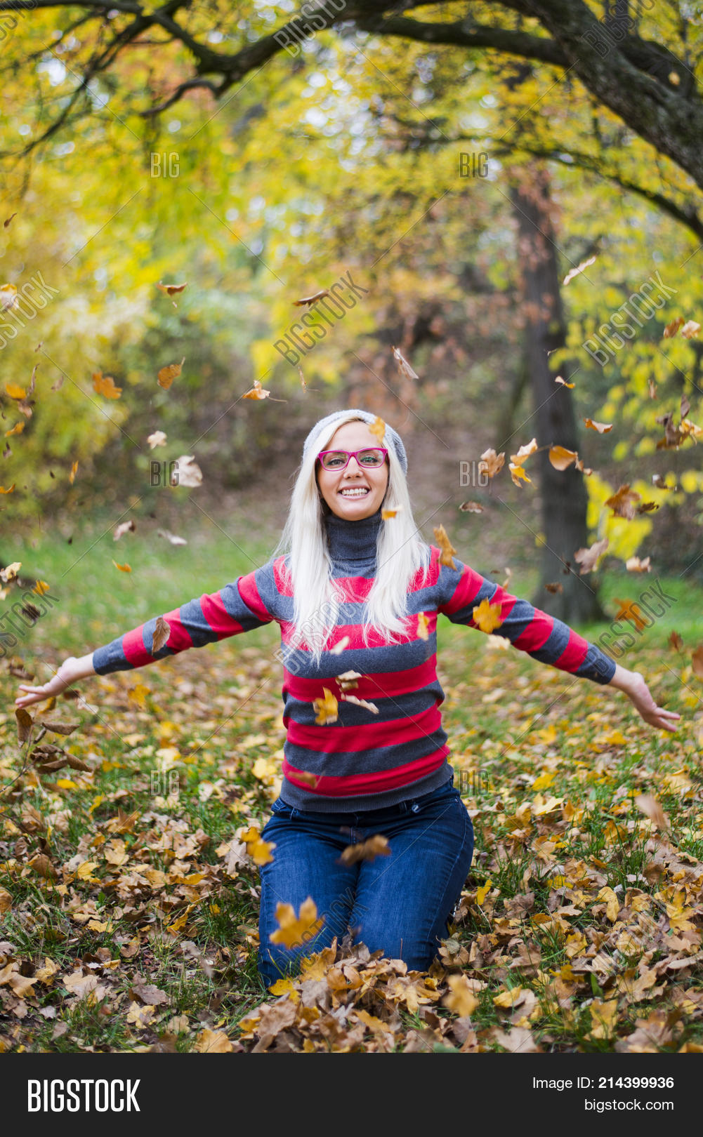 Young Woman Fall Image & Photo (Free Trial) | Bigstock