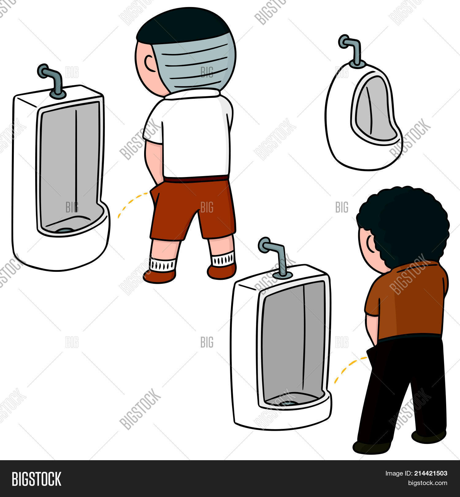 Vector Set Man Peeing Vector & Photo (Free Trial) | Bigstock