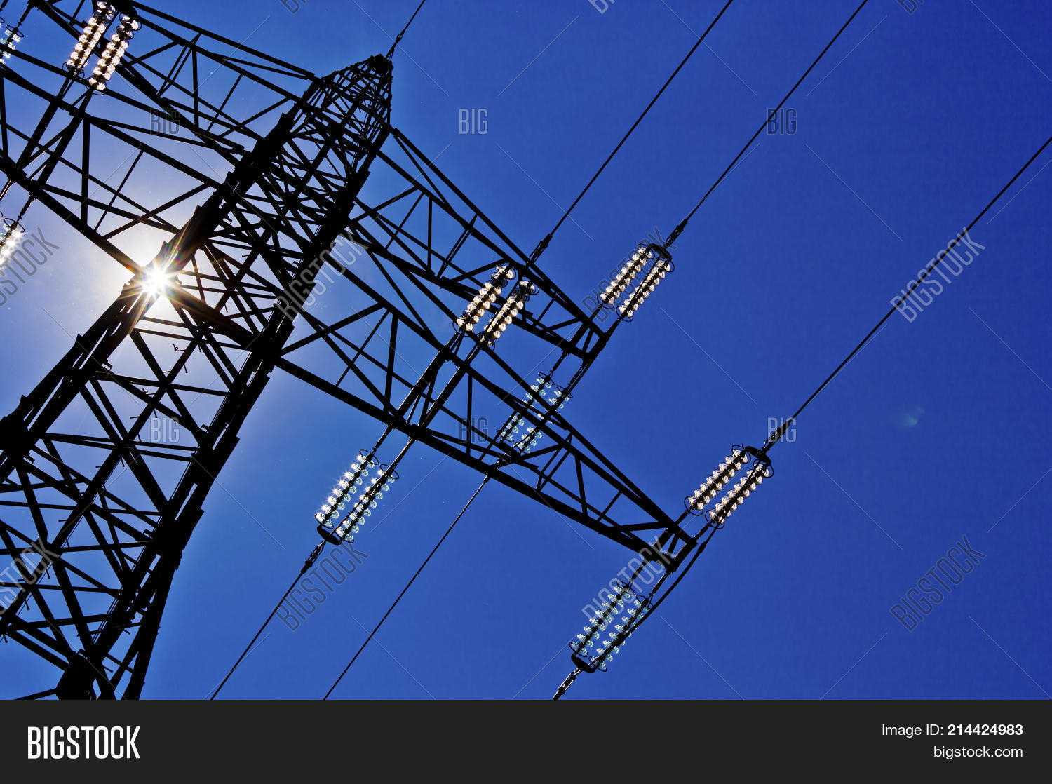 Power Line Sun Image & Photo (Free Trial) | Bigstock