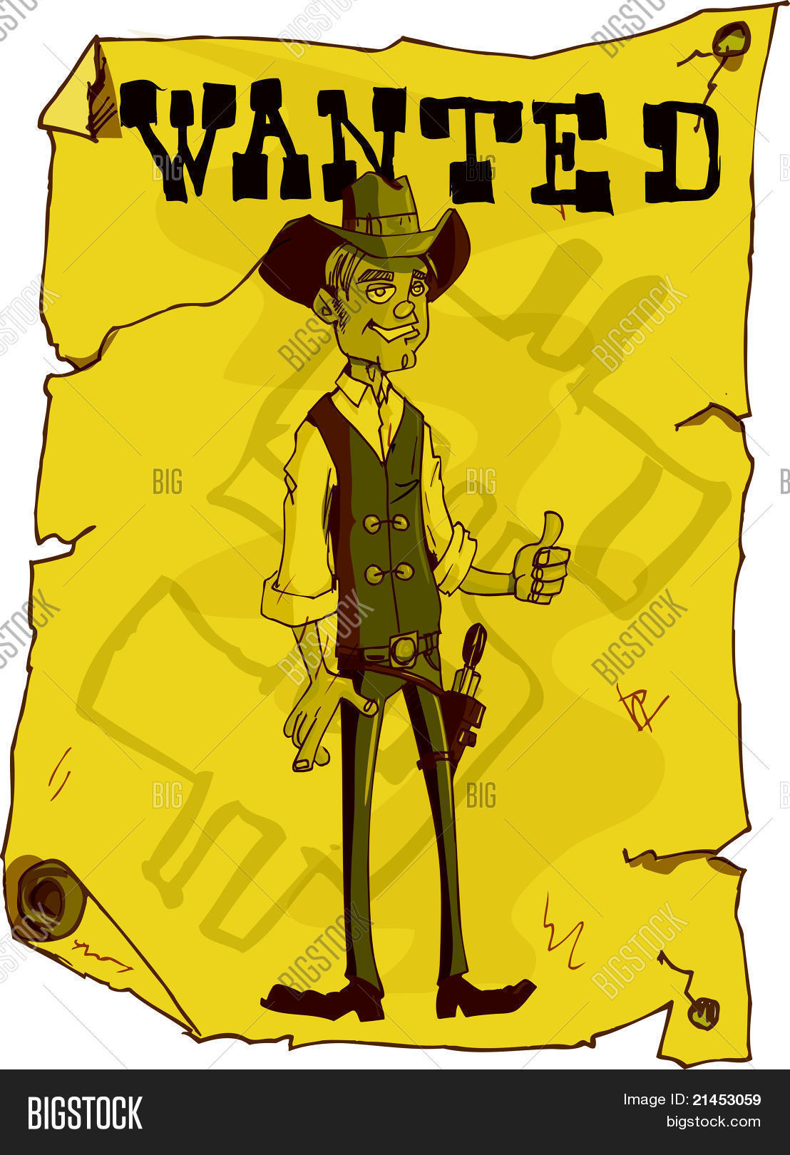 Cartoon Wanted Poster Vector & Photo (Free Trial) | Bigstock