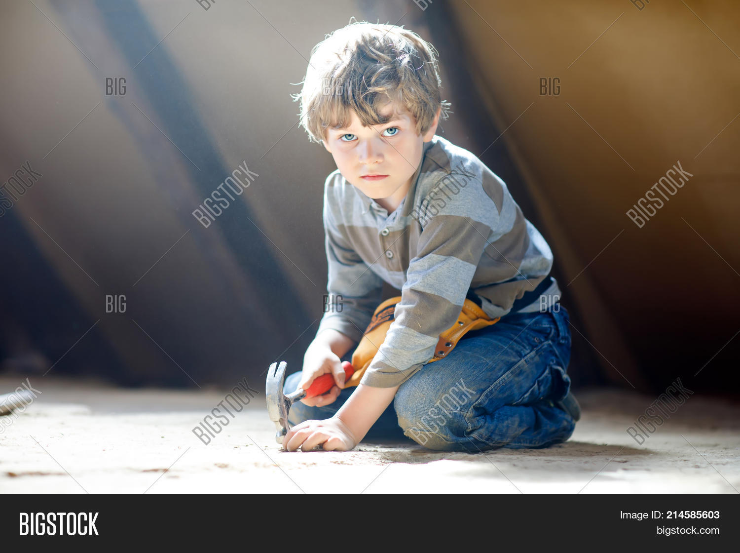 Little Kid Boy Helping Image & Photo (Free Trial) | Bigstock