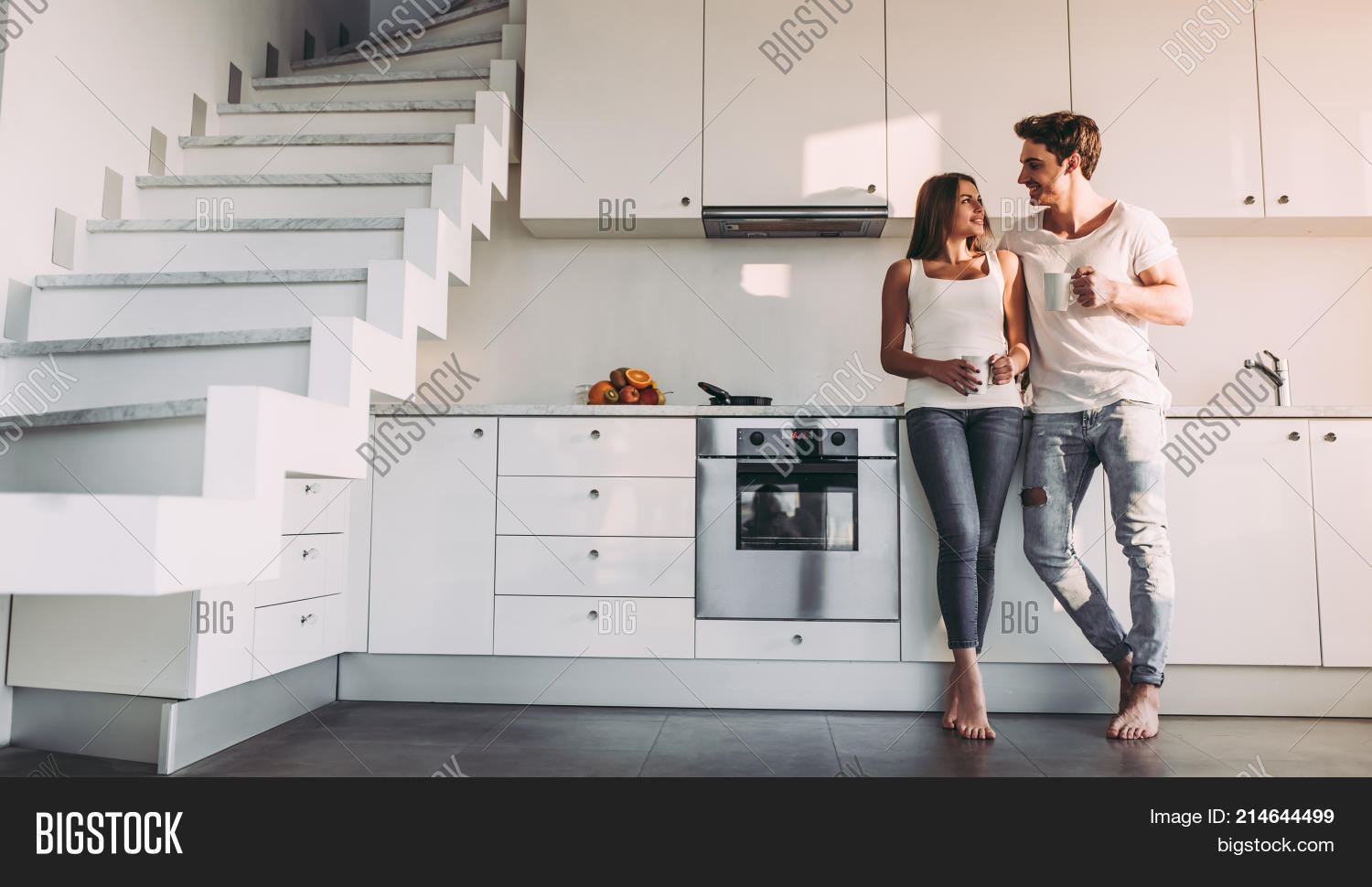 Couple On Kitchen Image & Photo (Free Trial) | Bigstock