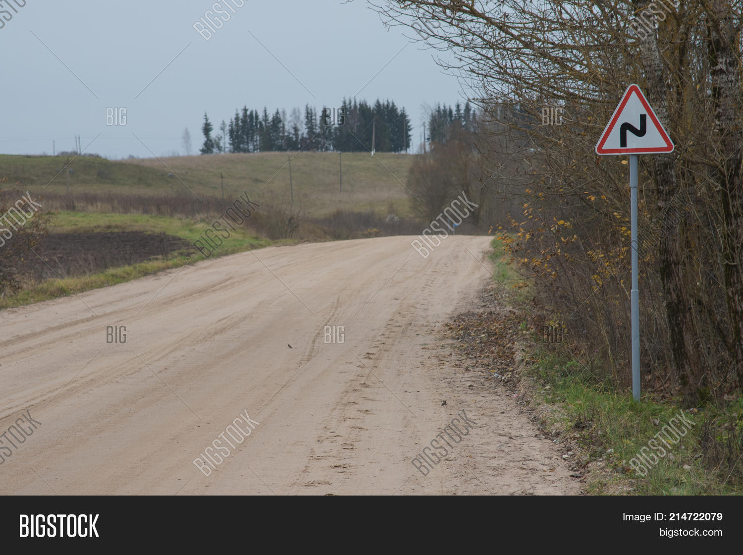 Sharp Turn Warning Image & Photo (Free Trial) | Bigstock