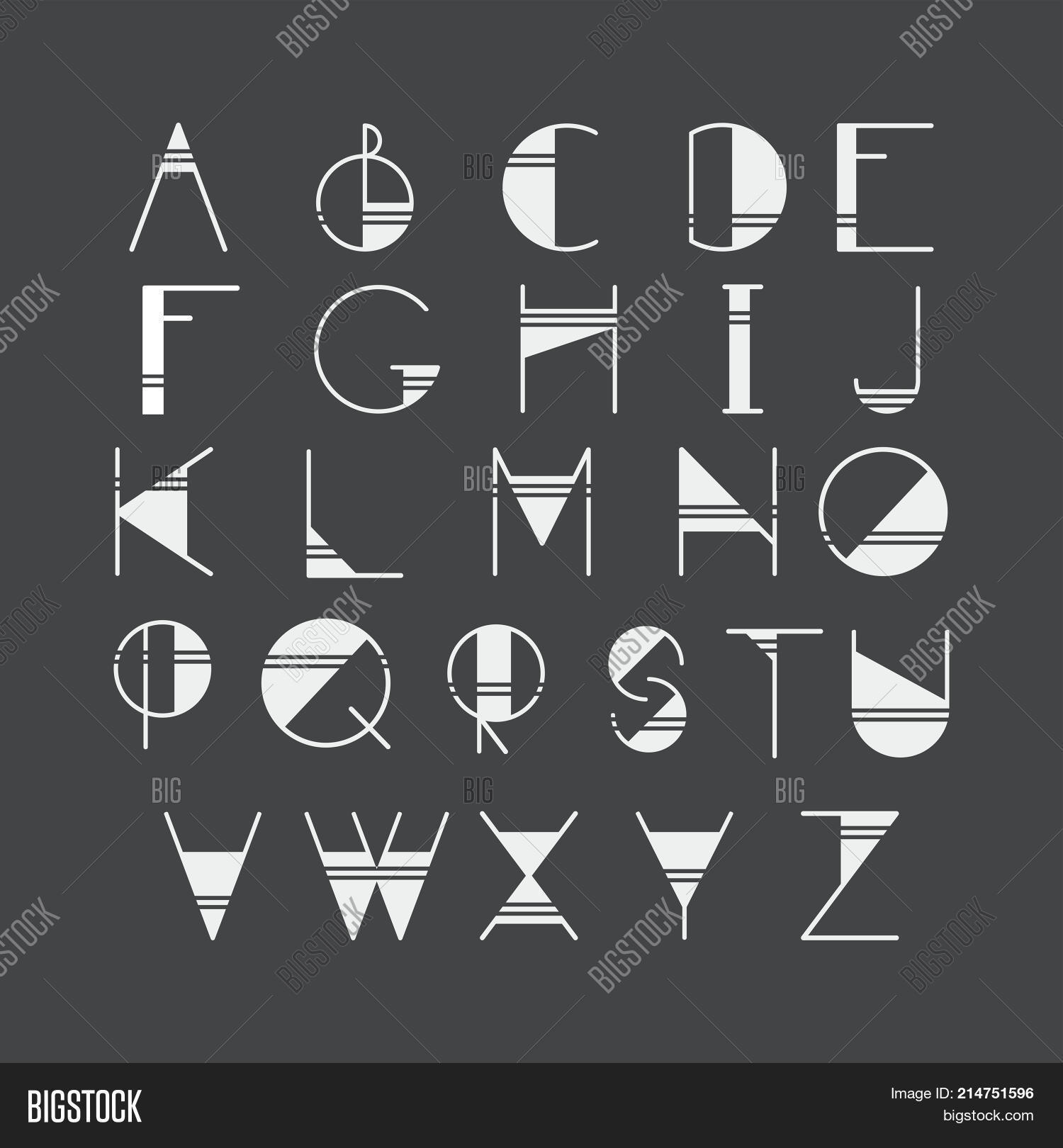 Modern Font Alphabet