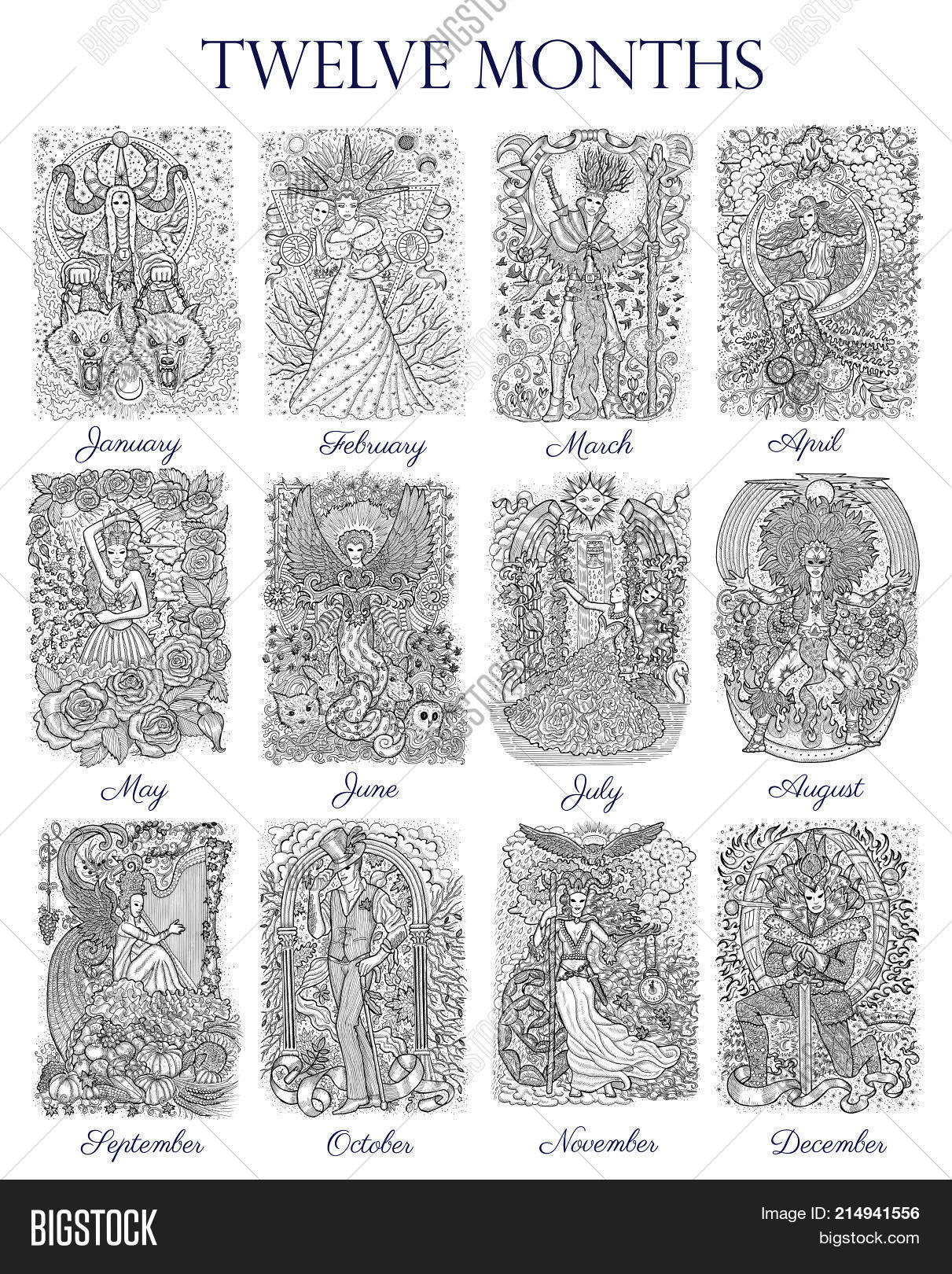 Design Set 12 Months' Image & Photo (Free Trial) | Bigstock