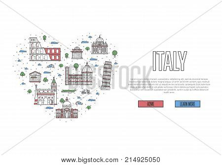 Love Italy Poster Vector & Photo (Free Trial) | Bigstock