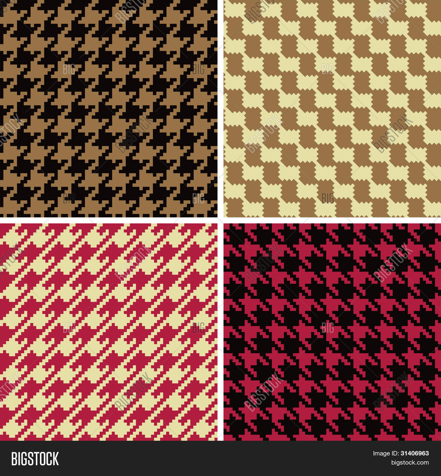 Pixel Houndstooth Vector & Photo (Free Trial) | Bigstock