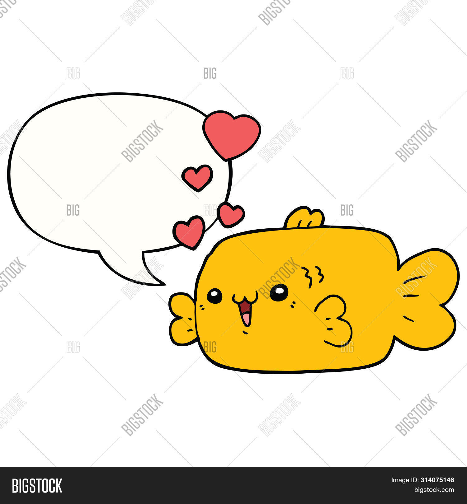 Cute Cartoon Fish Love Image & Photo (Free Trial) | Bigstock