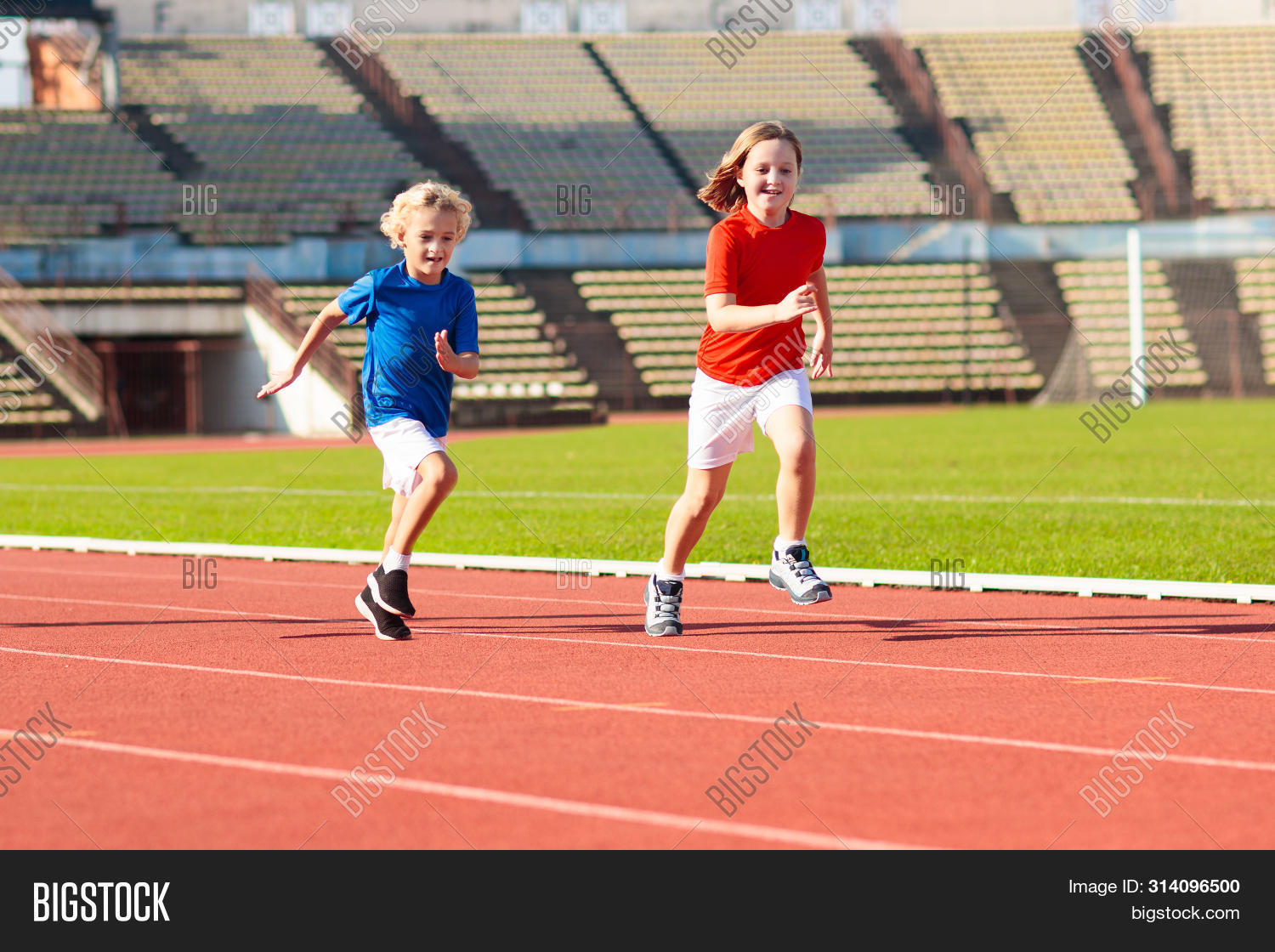 Child Running Stadium Image & Photo (Free Trial) | Bigstock