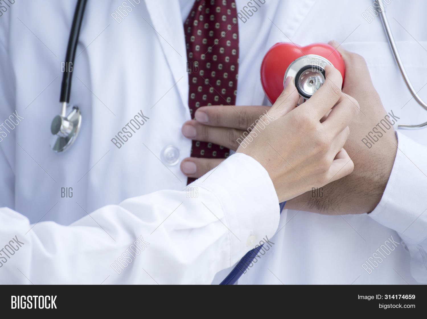Doctor Checking Heart Image & Photo (Free Trial) | Bigstock