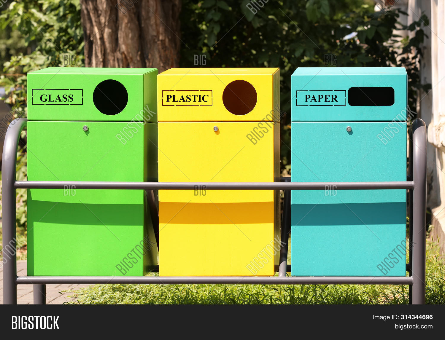 Waste Sorting Bins On Image & Photo (Free Trial) | Bigstock