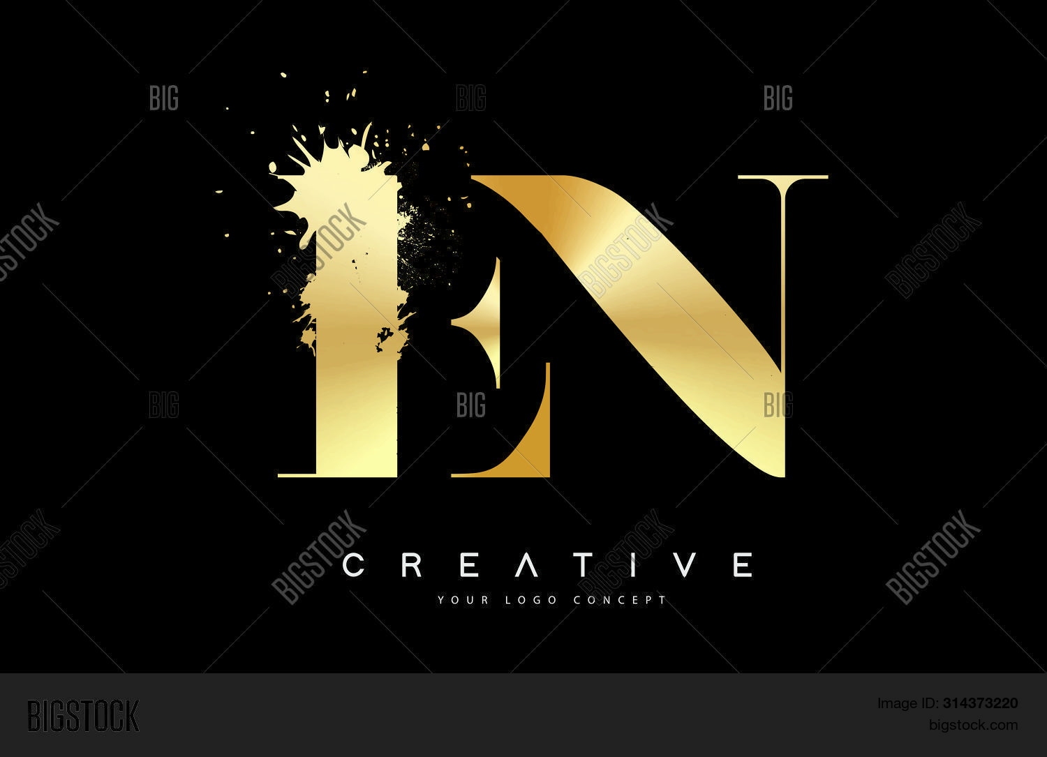 En E N Letter Logo Vector & Photo (Free Trial) | Bigstock
