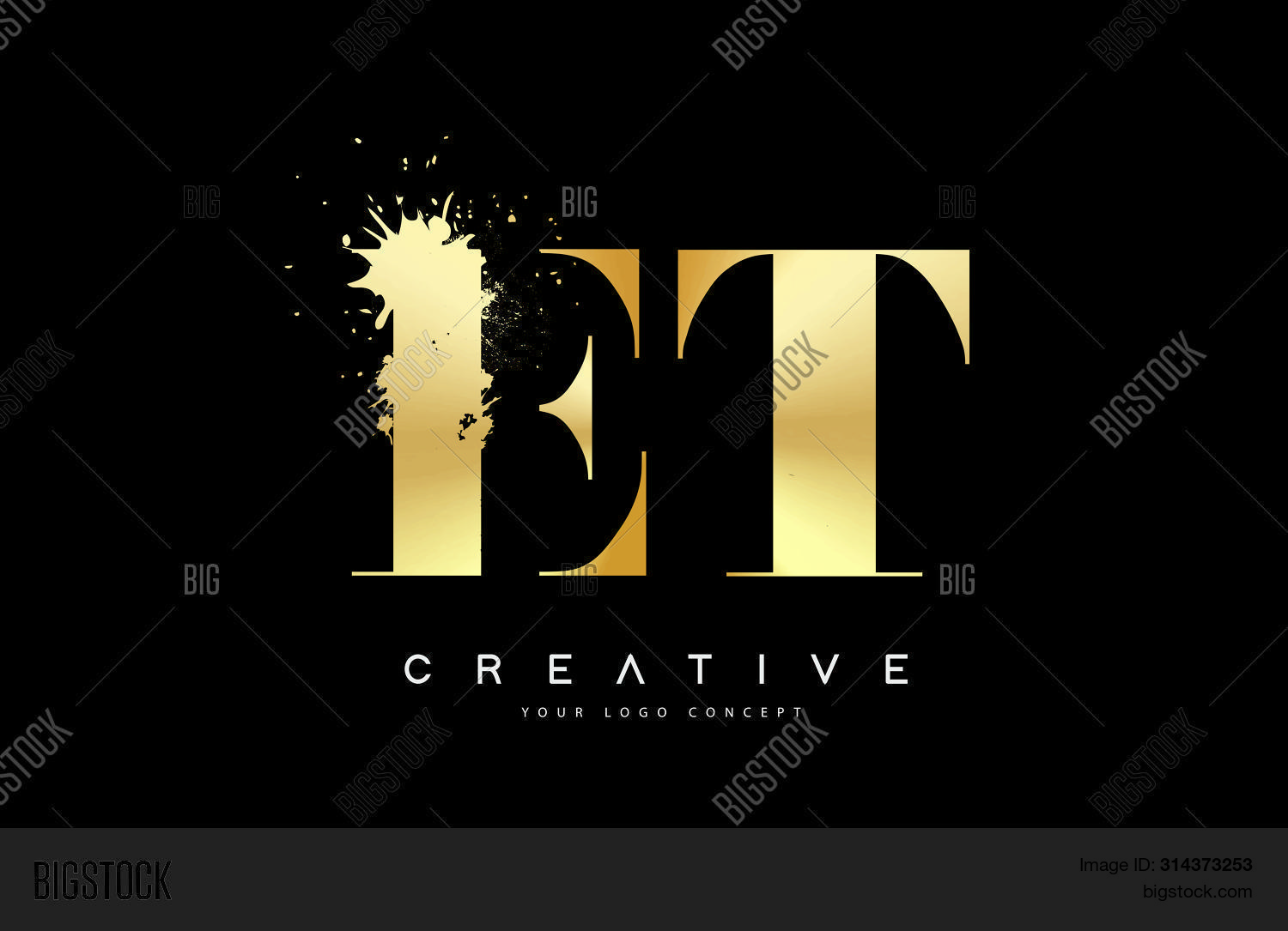 Et E T Letter Logo Vector & Photo (Free Trial) | Bigstock