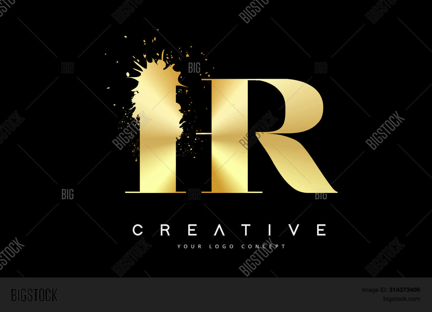 Hr H R Letter Logo Vector & Photo (Free Trial) | Bigstock